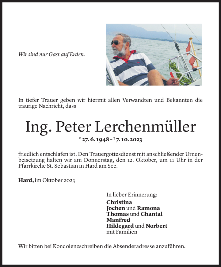 Todesfall Peter Lerchenmüller – YCH